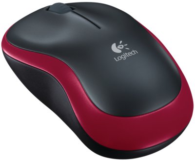 Logitech M185 Wireless Mouse for Notebook Red