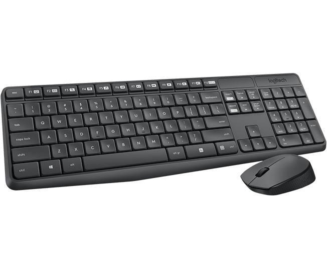 Logitech MK235 Wireless Desktop USB Gray US