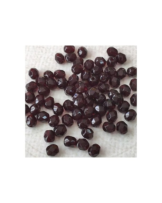 Brušena polirana perla 4mm garnet