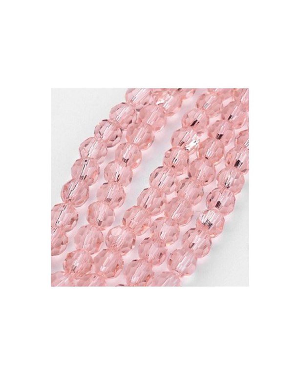 Kristalna perla lopta 10 mm roze