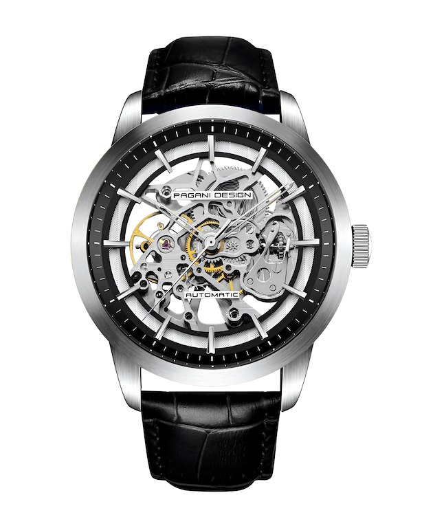 Muški Automatik Sat Pagani Design PD1638 Skeleton ⚫️⌚️