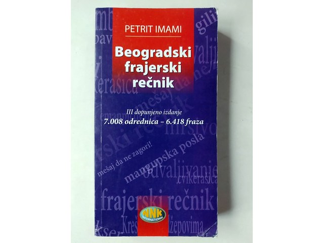 Petrit Imami, BEOGRADSKI FRAJERSKI REČNIK