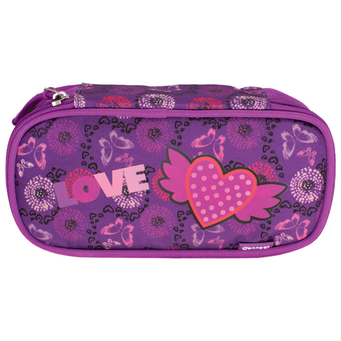 Pernica ovalna 1zip 1preklop Love Heart compact 24.Connect 54542