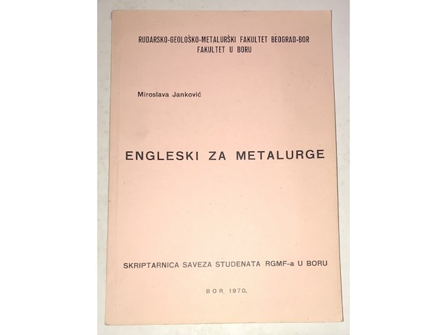 Engleski za metalurge