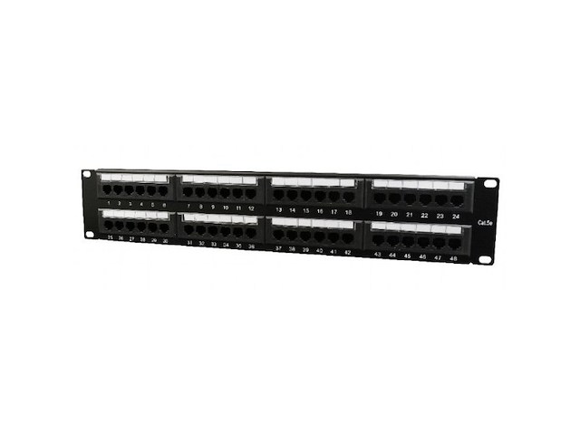 NPP-C548CM-001 Gembird Cat.5E 48 port patch panel with rear cable management