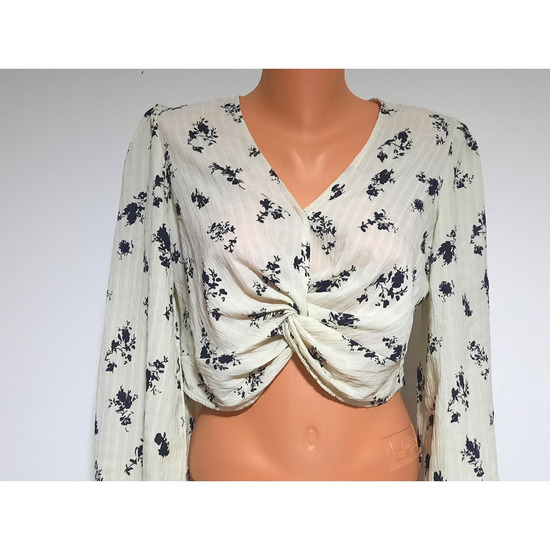 Crop top bluza bez boje