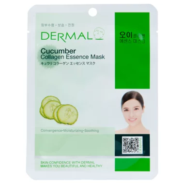 Sheet maska za lice DERMAL Collagen Essence krastavac