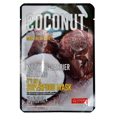 DERMAL Sheet maska za lice DERMAL Superfood kokos