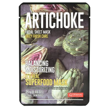 DERMAL Sheet maska za lice DERMAL Superfood artičoka