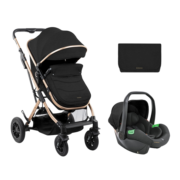 Kikka Boo Kolica za bebe Kaia Premium Black set 2in1 sa autosedištem I-Size KKB11239-SET