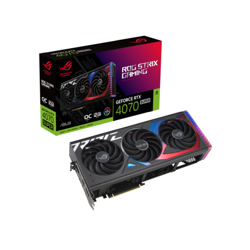 SVGA Asus RTX4070 SUPER 12GB GDDR6, ROG-STRIX-RTX4070S-O12G-GAMING