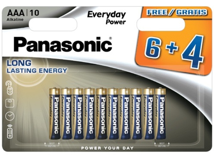 PANASONIC baterije LR03EPS/10BW-AAA 10 kom 6+4F Alkalne Every Day