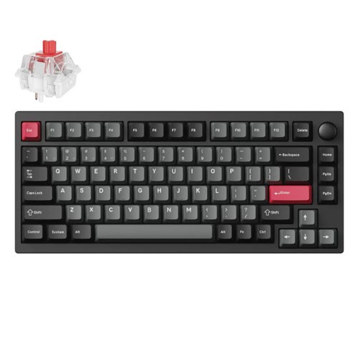 Keychron Lemokey P1 Pro Red 75% RGB Gaming bežična mehanička tastatura P1P-M1