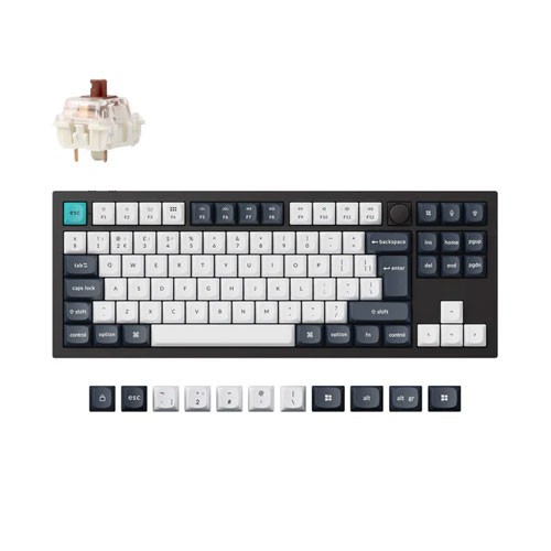 Keychron Q3 Max Brown 80% TKL RGB bežična mehanička tastatura Q3M-M3-UK