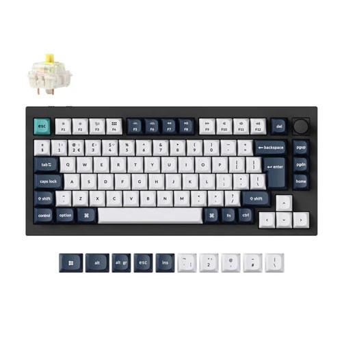 Keychron Q1 Max Banana 75% RGB bežična mehanička tastatura Q1M-M4-UK