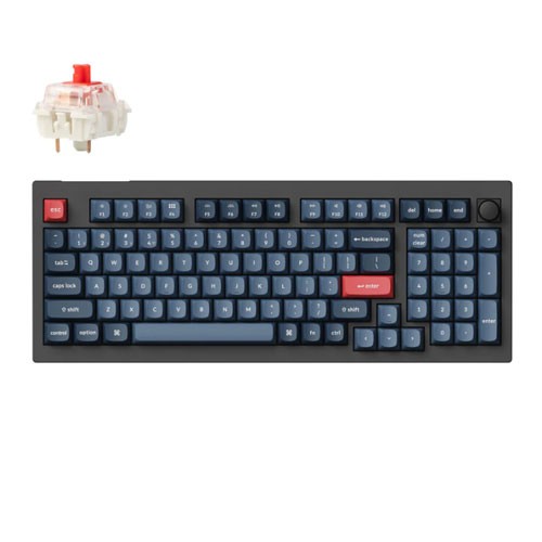 Keychron V5 Max Red 96% RGB bežična mehanička tastatura V5M-D1