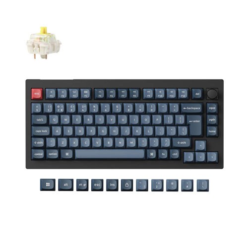 Keychron V1 Max Banana 75% RGB bežična mehanička tastatura V1M-D4-UK