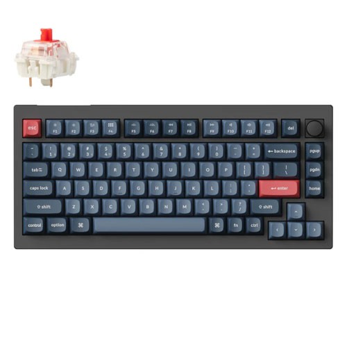 Keychron V1 Max Red 75% RGB bežična mehanička tastatura V1M-D1