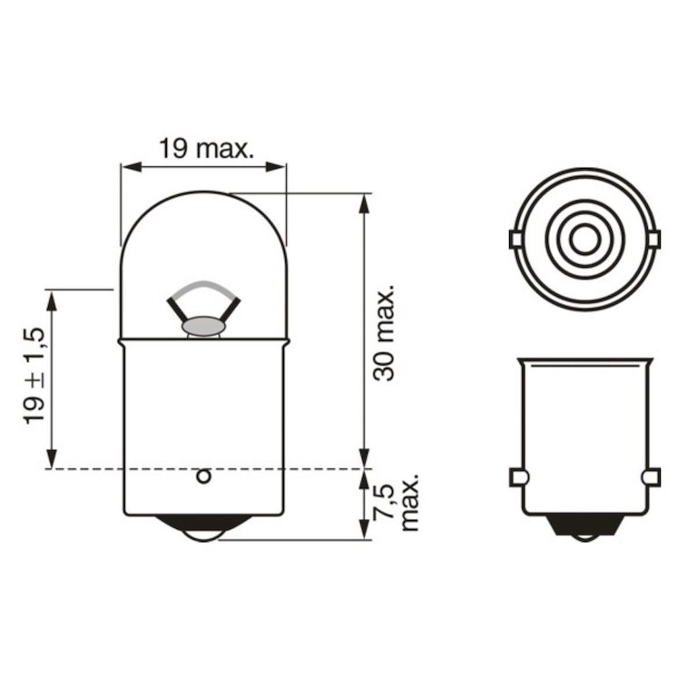 SIJ 12V R5W 1987301022 ( ) BLISTER X2 BOSCH