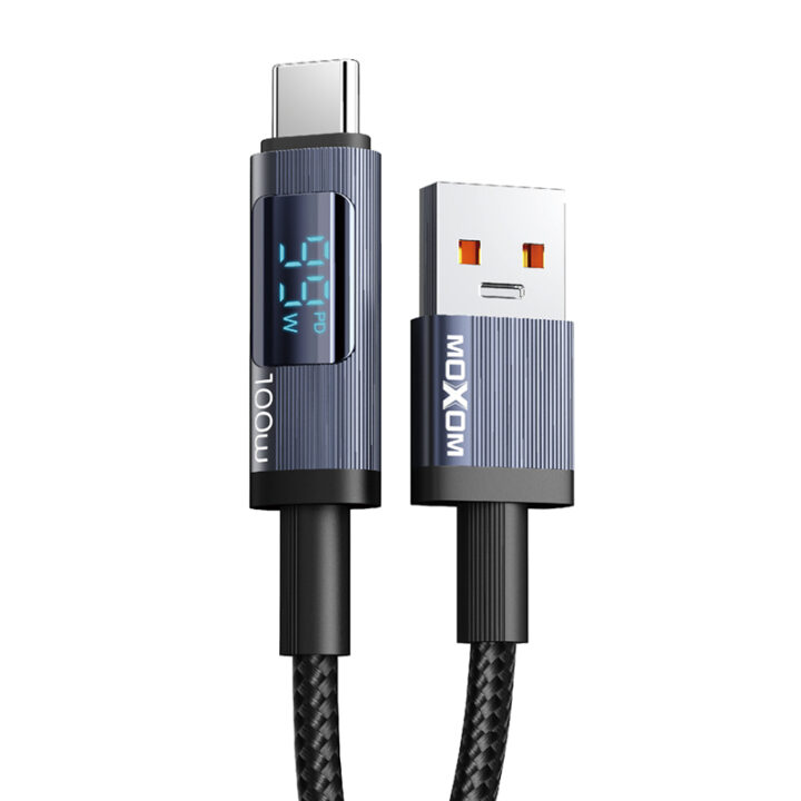 USB DATA KABAL MOXOM LX-CB882 100W TYPE-C 1.2M CRNI