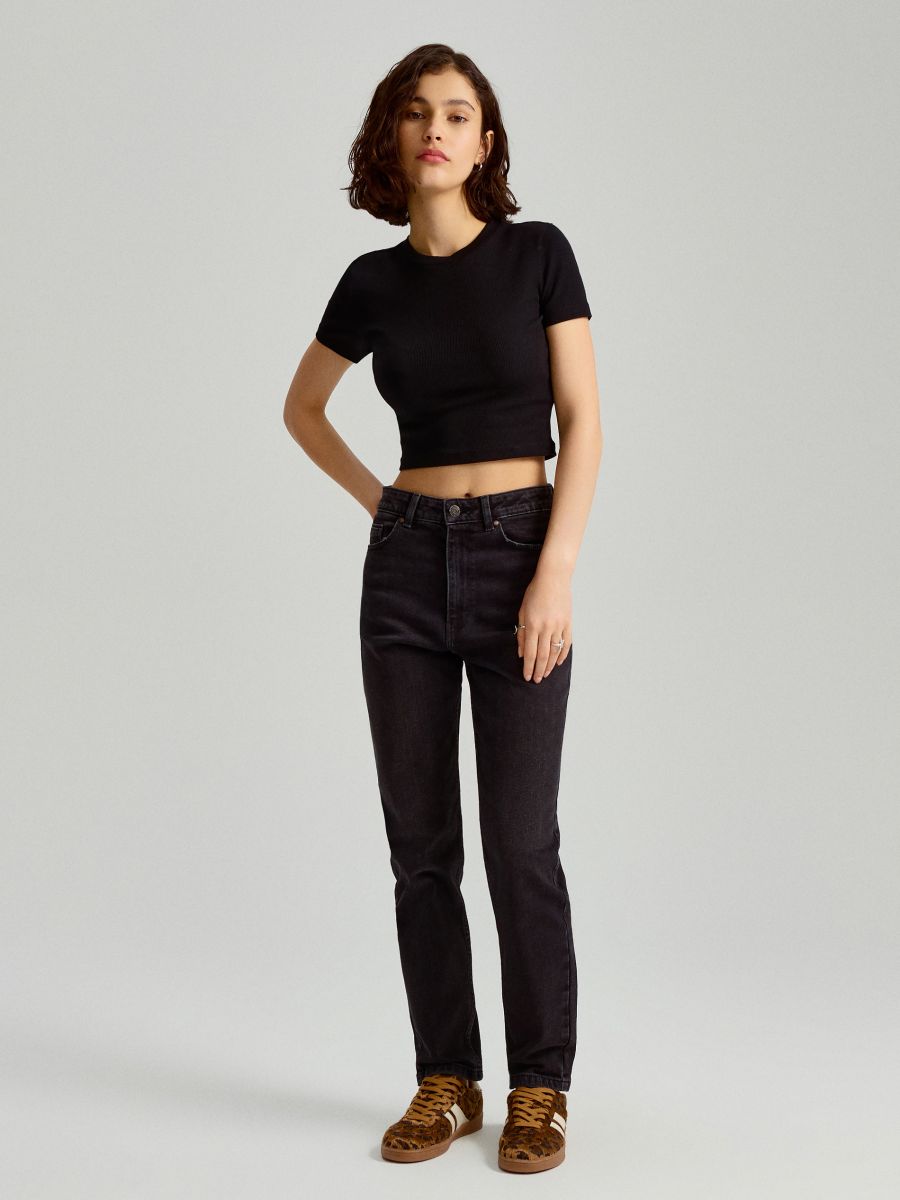 Farmerke mom fit