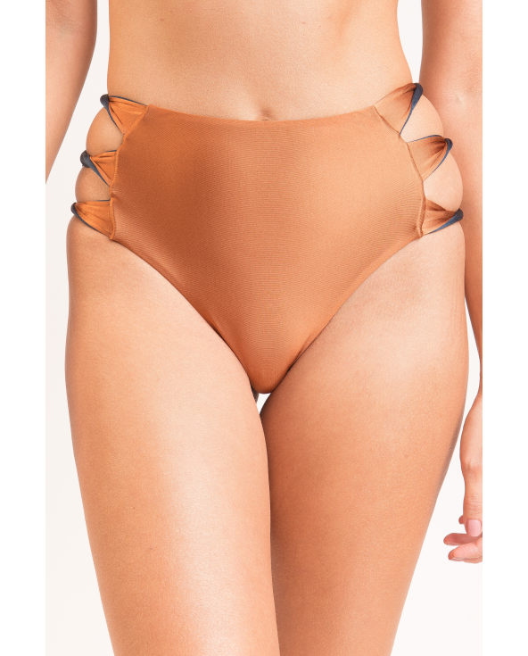 Bottom Nocciola High-Waist-Spin