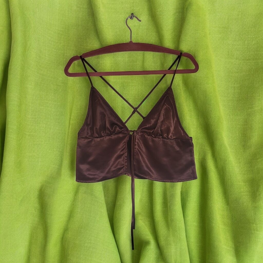 H&M, M (EU 38), Saten, Jednobojni, bоја - Braon