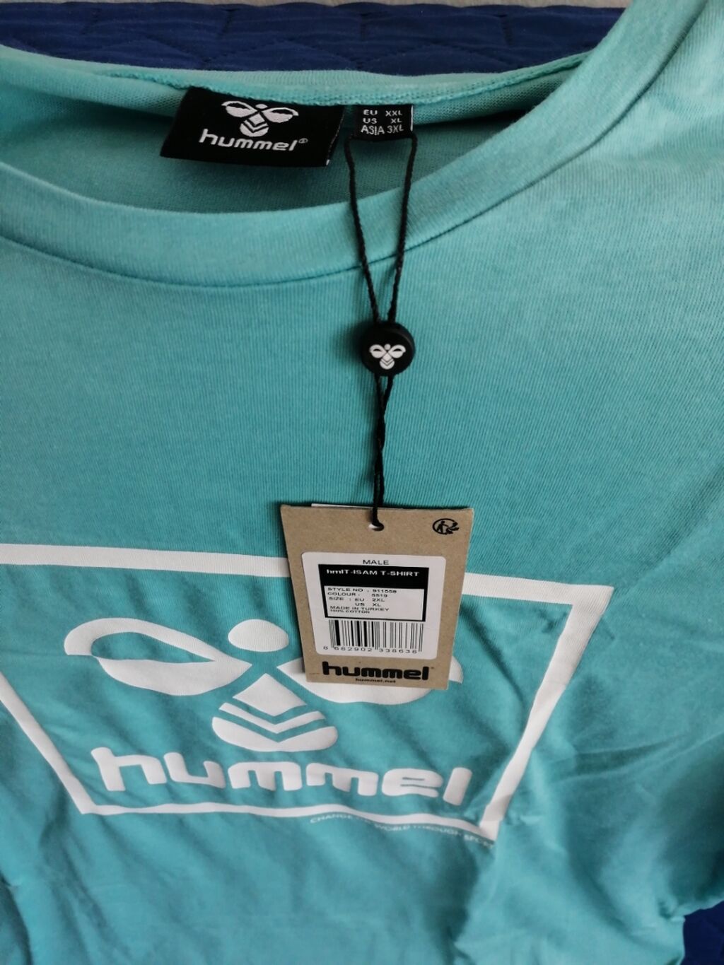 Men's T-shirt Hummel, 2XL (EU 44), bоја - Svetloplava