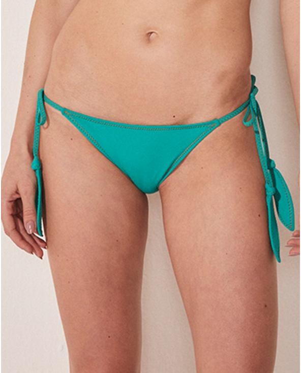 Bottom Bikini Cortininha Esmeralda Verde