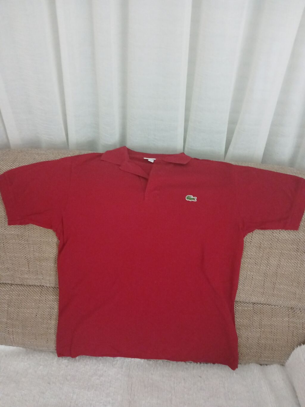 Men's T-shirt Lacoste, L (EU 40), bоја - Crvena