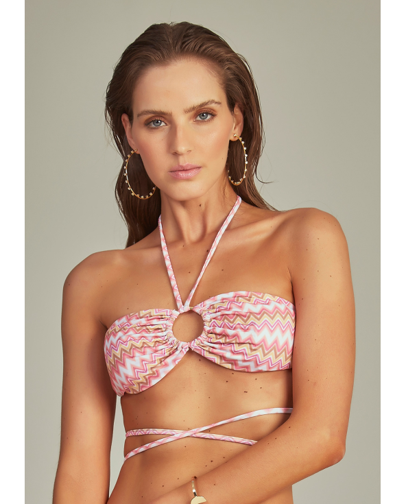 Top Bikini Danielle Pink Chevron