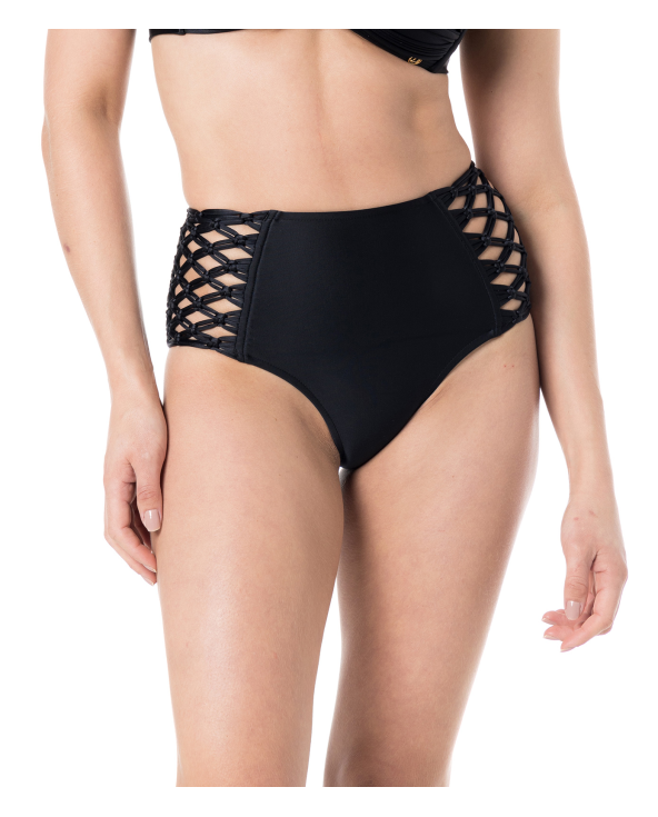 Bottom Pants Macrame Liso Preto