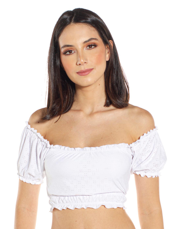 Top Ciganinha Laise Branco