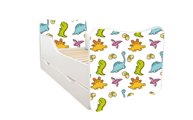 ABC Beds Dečiji Krevet sa Fiokom 160X80 cm Šareni Dino