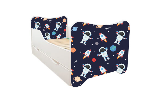 ABC Beds Dečiji Krevet sa Fiokom 160X80 cm Astronaut u Svemiru