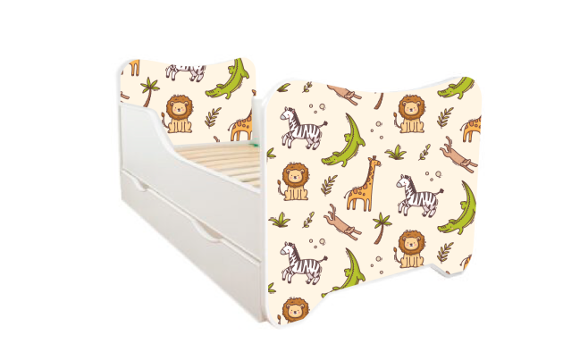 ABC Beds Dečiji Krevet sa Fiokom 160X80 cm Mini Safari