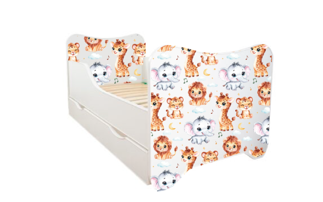 ABC Beds Dečiji Krevet sa Fiokom 160X80 cm Bebe Životinjice