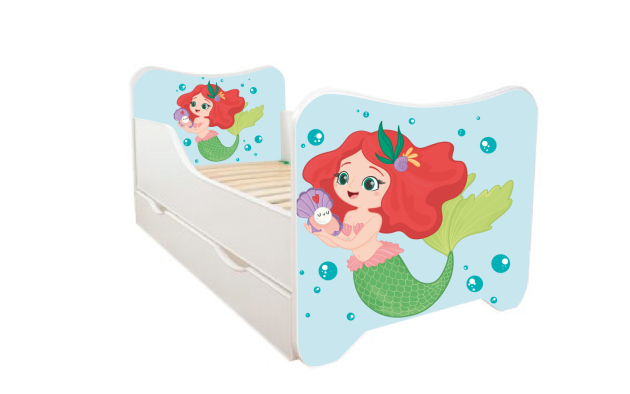 ABC Beds Dečiji Krevet sa Fiokom 160X80 cm Mala Sirena