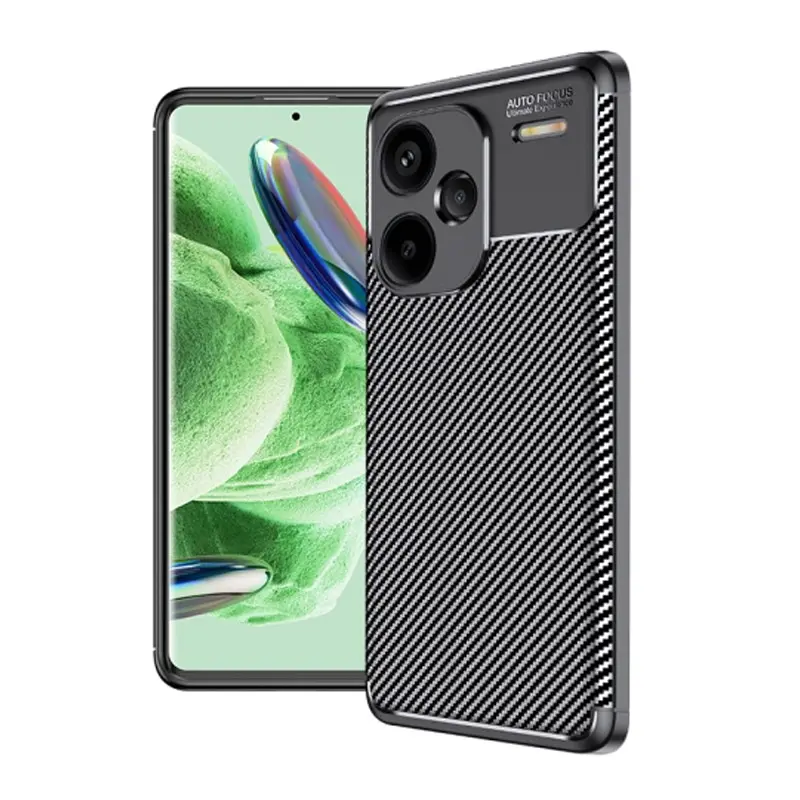 Maska Carbon Defender za Xiaomi Redmi Note 13 Pro Plus 5G, Crna