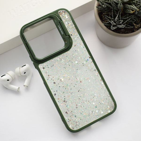 Maska Crystal Dots za Honor X8b zelena