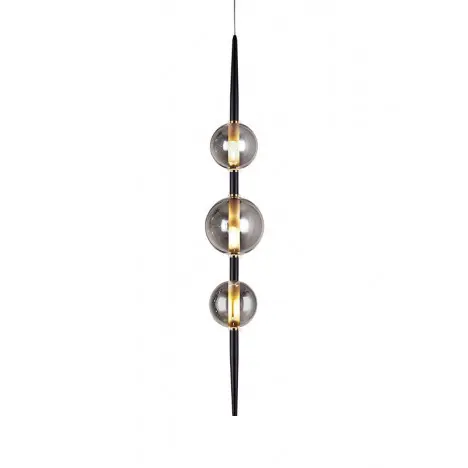 LUNA 154 Visilica G9 WITHOUT BULB SMOKE GLASS, Crno- Bela