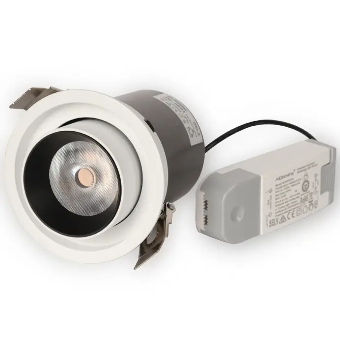 LED Plafonska svetiljka JM-4601, 12W, 3000K, 24°, Dimobilna, Bela