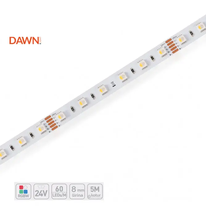 Faretti DAWN LED Traka HL 5050-60-RGBW 24V IP20 (5met, 19.2W/m, 12mm)