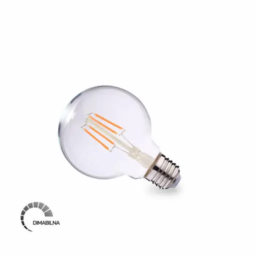 Dimabilna LED Filament sijalica, DIM G80, 6W, E27, 2700K, 600lm