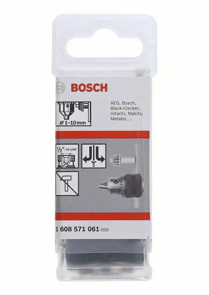 Bosch Klasična stezna glava do 10 mm 1608571061, 1-10 mm, 1/2" - 19