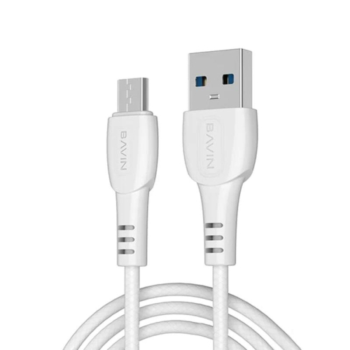 Bavin punjač 2.4A USB-A + kabl Micro bela