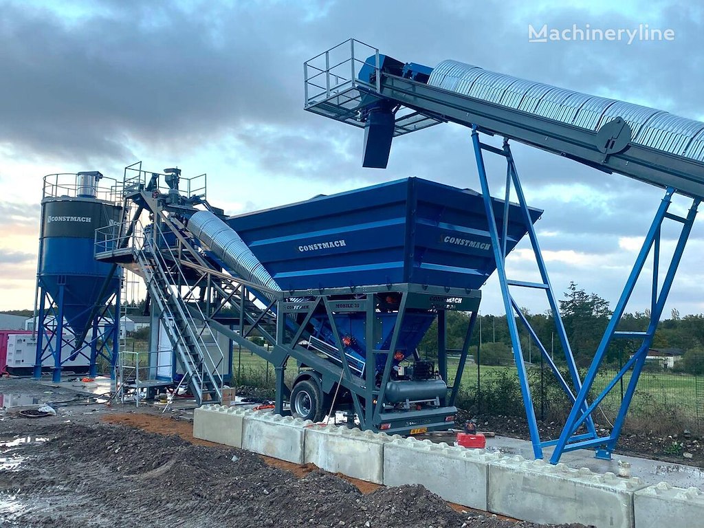 Nova Constmach Mobile Concrete Batching Plant 30 m3 Capacity Fast Delivery and fabrika betona