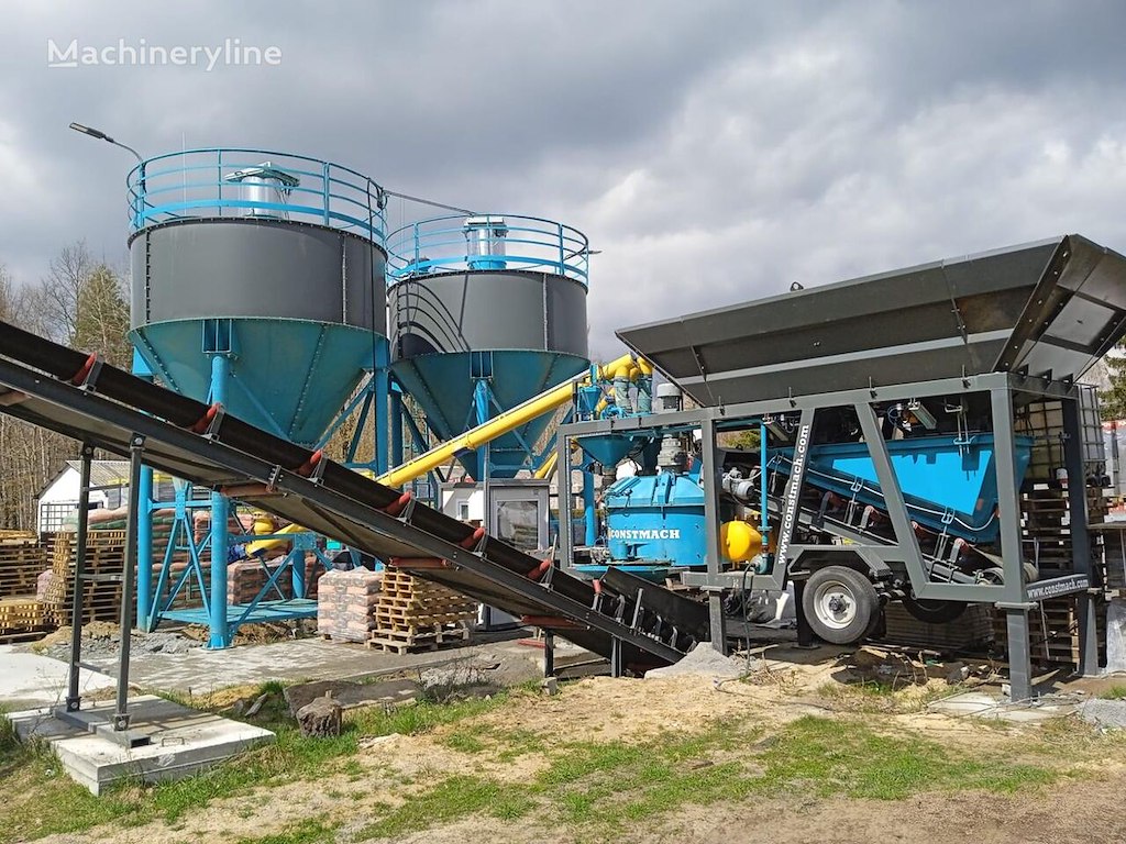 Nova Constmach 30 M3 Mini Mobile Concrete Batching Plant Mobile and Compact Typ fabrika betona