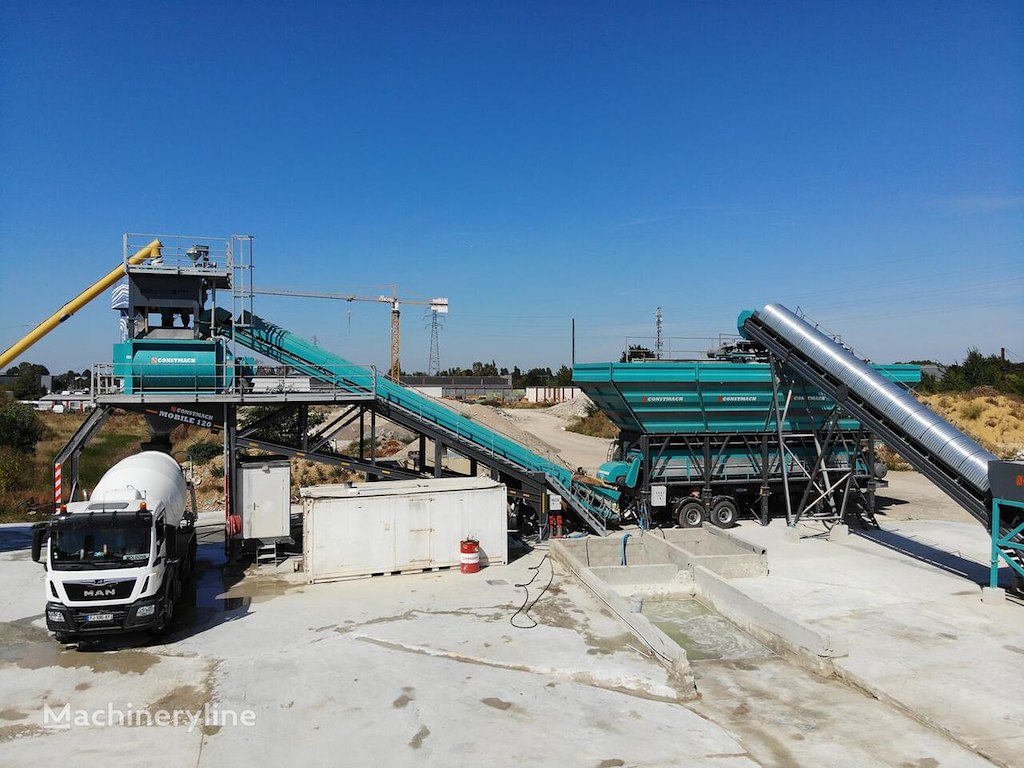 Nova Constmach 120 M3 Capacity Mobile Concrete Batching Plant 2 Years Guarantee fabrika betona