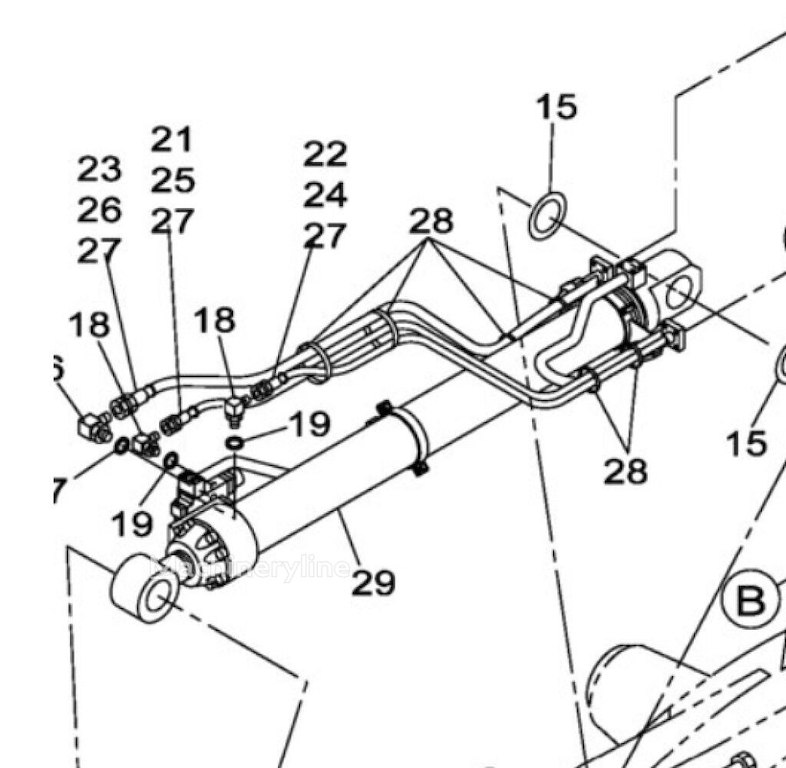 Case KUV10390 hidraulični cilindar za CX800 CX800B građevinske mašine